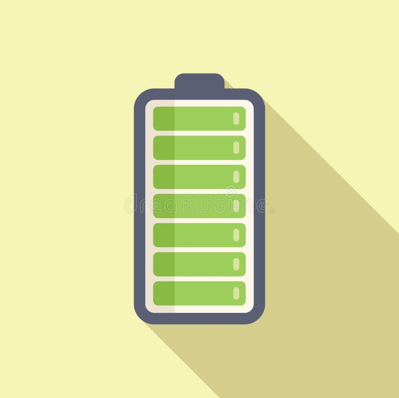 Full Electrical Battery Icon Flat Vector. Cell Capacity Stock ...
