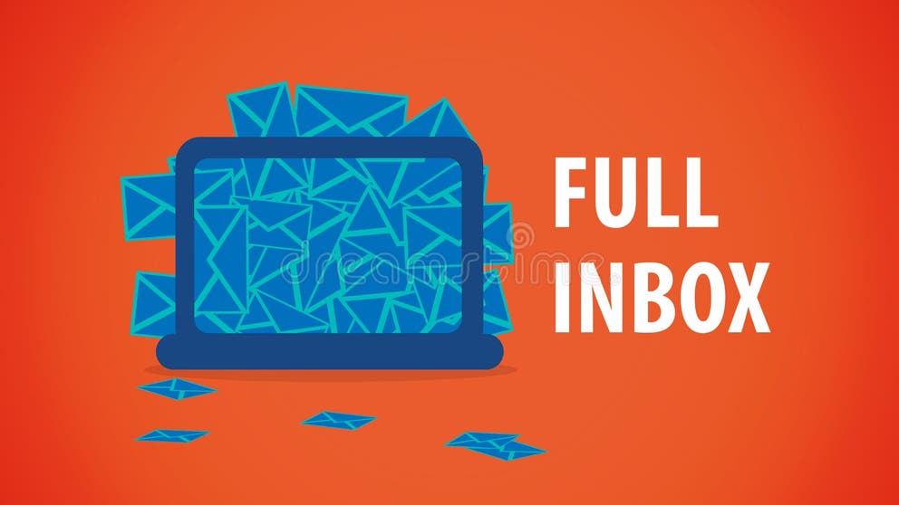 Full Email Desktop Inbox stock vector. Illustration of access - 31726507