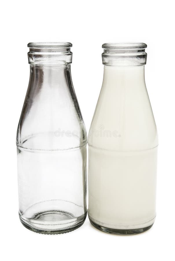 Empty bottles of milk stock photo. Image of milk, lucid - 6685676