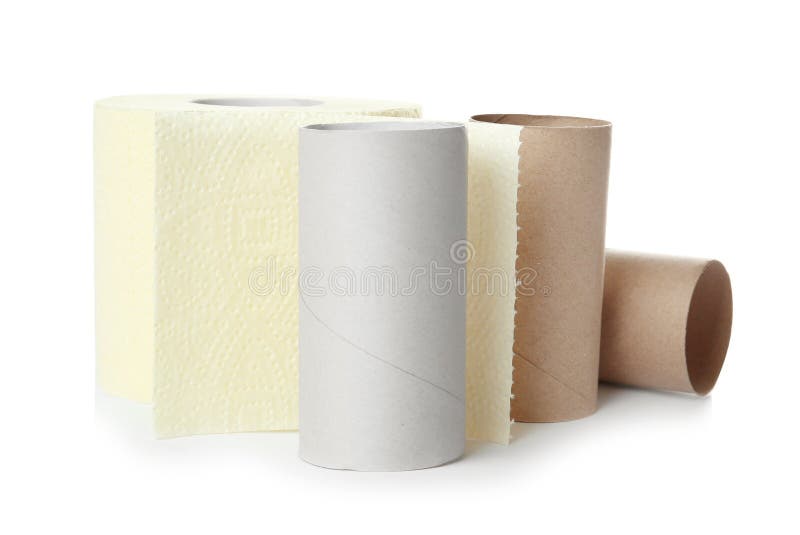 Full and Empty Toilet Paper Rolls Stock Image - Image of clean, full ...
