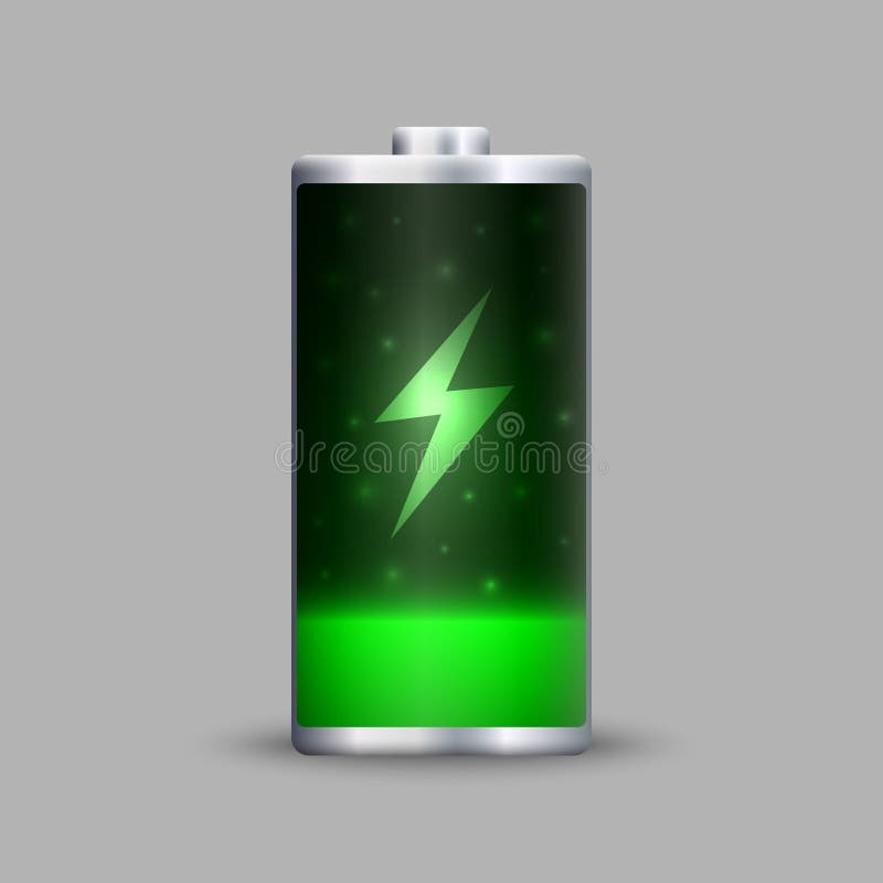 Full energy battery charge stock illustration. Illustration of ...