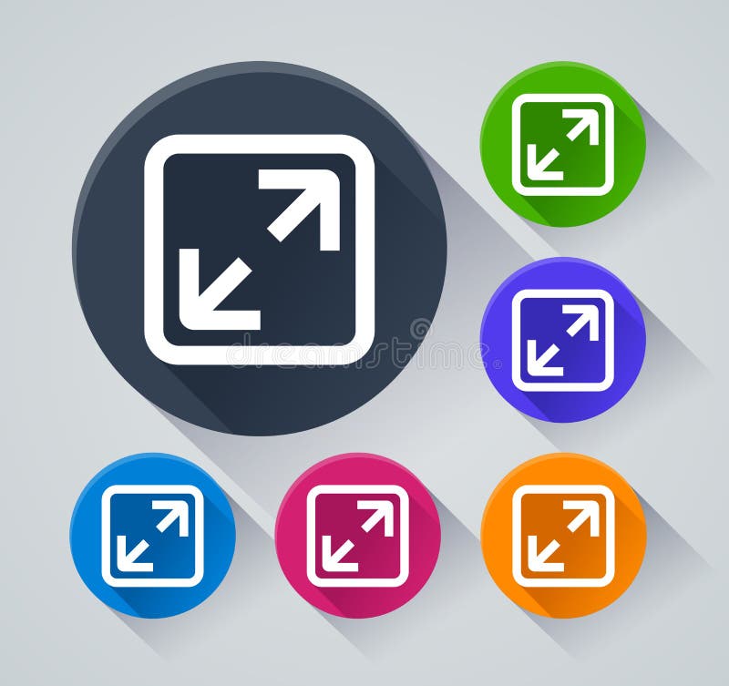 Vector Extend Symbol Icon Design Stock Vector - Illustration of orange ...