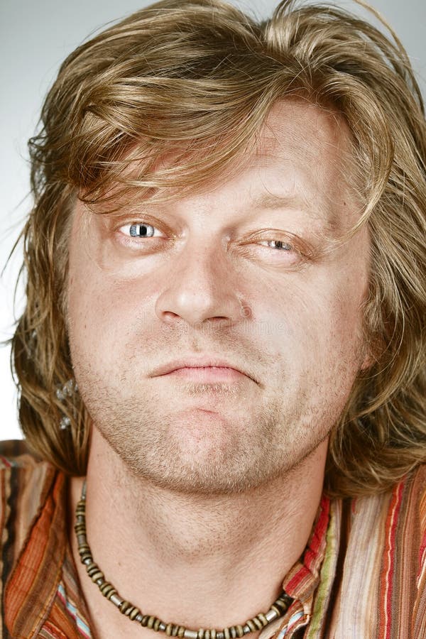 Full-face portrait of man stock image. Image of hair - 13030703