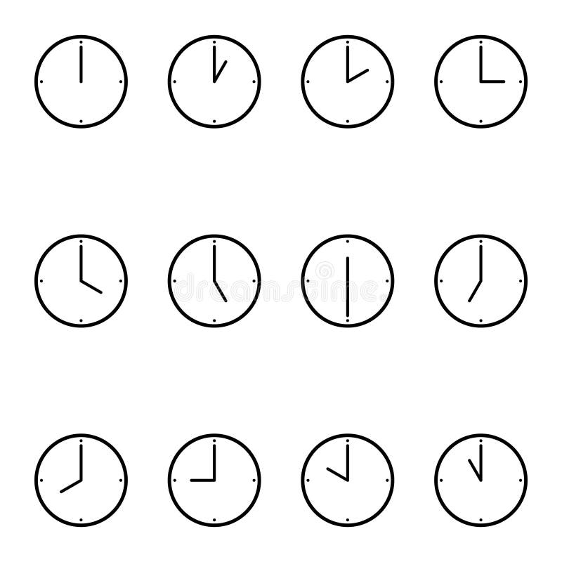 Full face simple watch stock vector. Illustration of business - 48557923