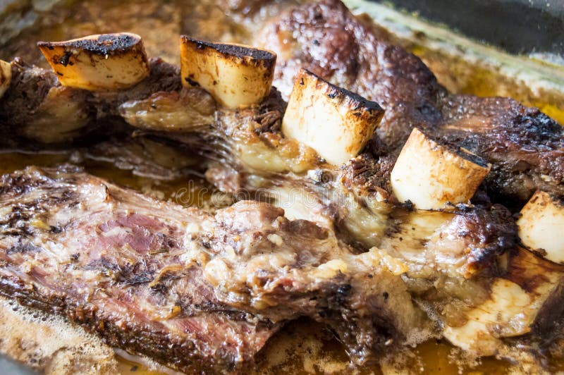 Full-fat roasted rib stock image. Image of marinade - 243409599