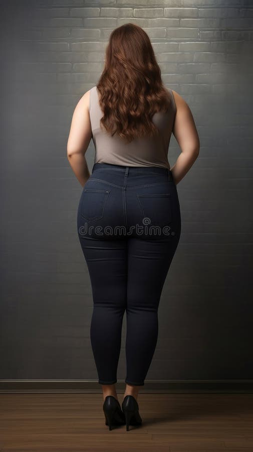 Full-Figured Beauty Embracing Her Size. Stock Illustration ...