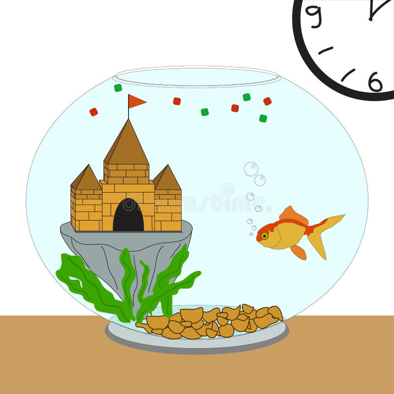 Full Fish Bowl stock illustration. Illustration of home - 36466426