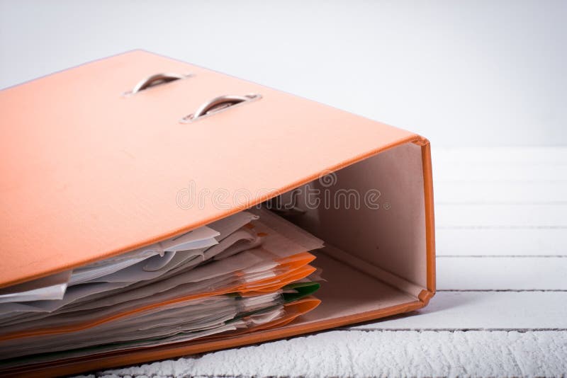 Full Folder with Documents for Job and Administration Stock Image ...