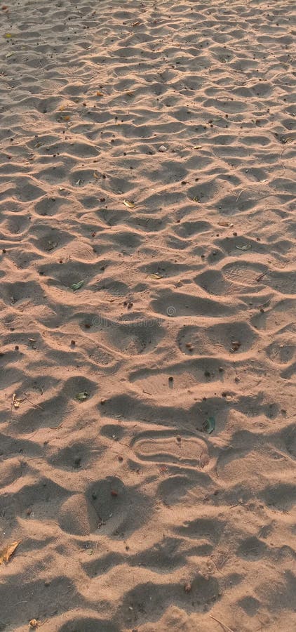 Human Footprints on the Sand of an Indonesian Beach Stock Photo - Image ...