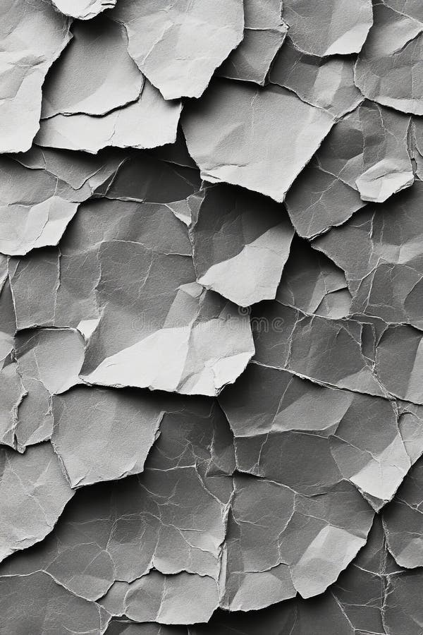 Full Frame of Abstract Textured Background with a Mess Up Gray Crumpled ...