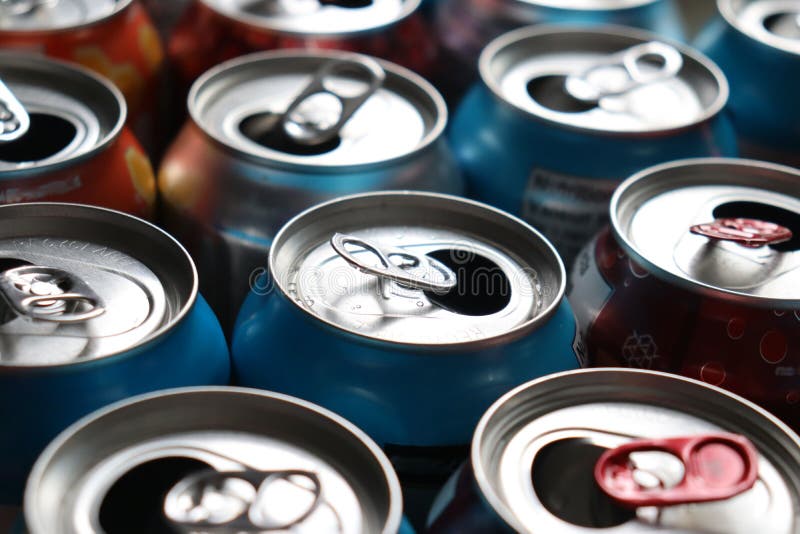 Full Frame of Aluminum Cans Close Up Stock Photo - Image of beer, empty ...