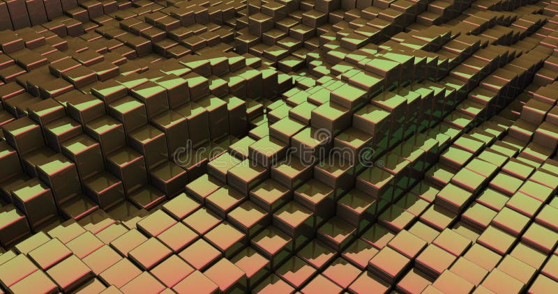 Animated Cube Wave - Abstract Background Stock Video - Video of wave ...