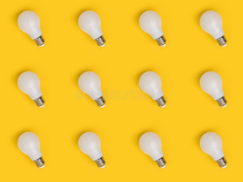Full Frame of Arrangement of Light Bulbs Stock Image - Image of minimal ...