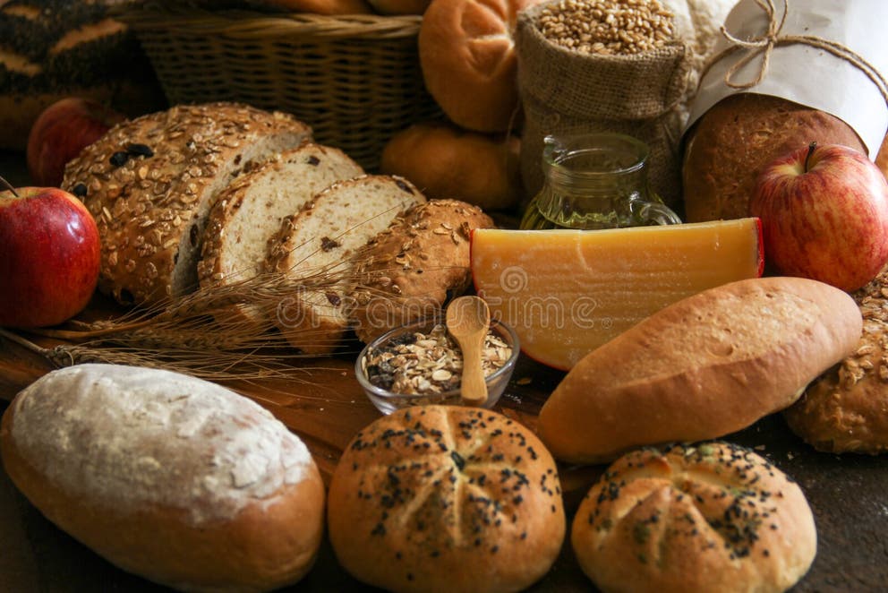 Full Frame Assorted European Breads in Rustic Style Stock Image - Image ...