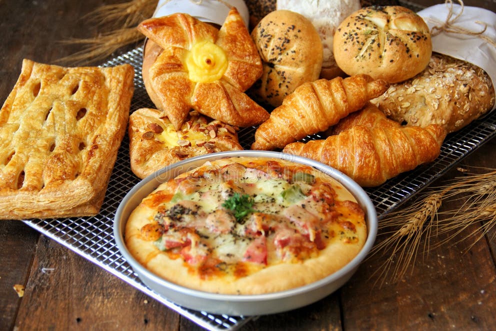 Full Frame Assorted European Breads in Rustic Style Stock Photo - Image ...