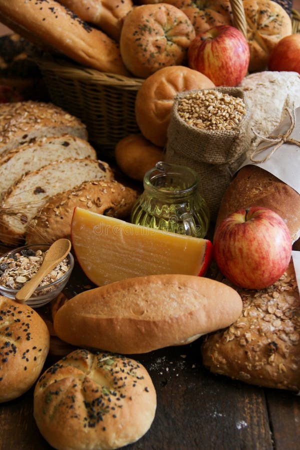 Full Frame Assorted European Breads in Rustic Style Stock Photo - Image ...