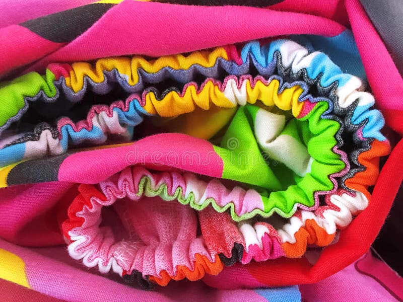 Full Frame Background of Colorful Pillow and Bed Sheets Texture Stock ...