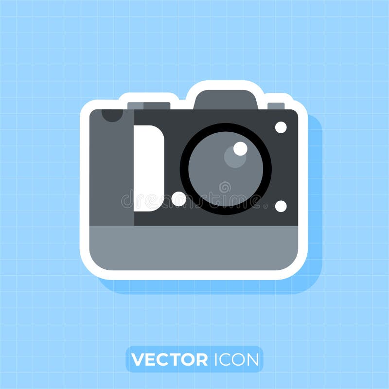 Full Frame Camera Icon,Flat Design Element Stock Vector - Illustration ...