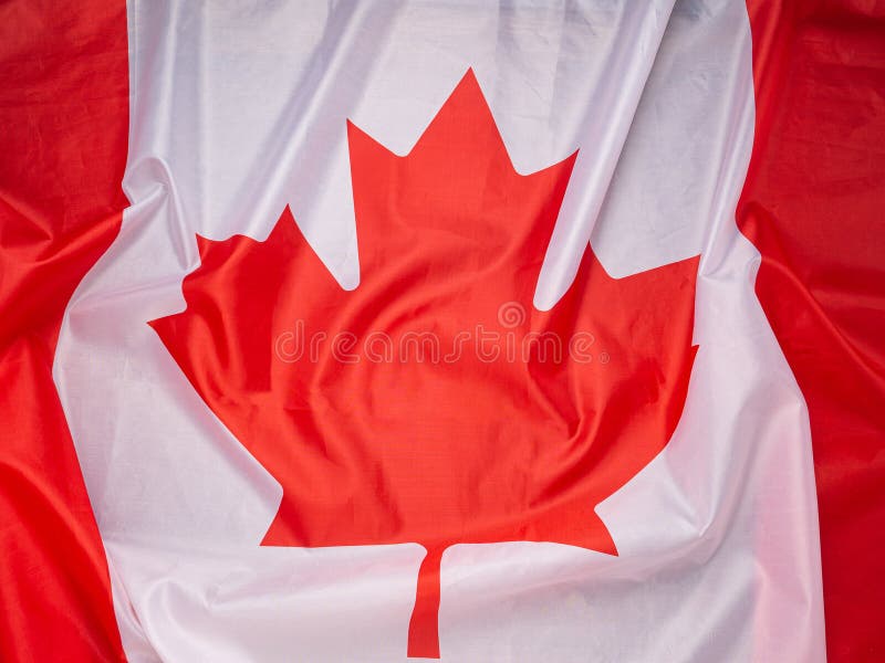 Full Frame of the Canada Flag. Top View Stock Image - Image of leaf ...