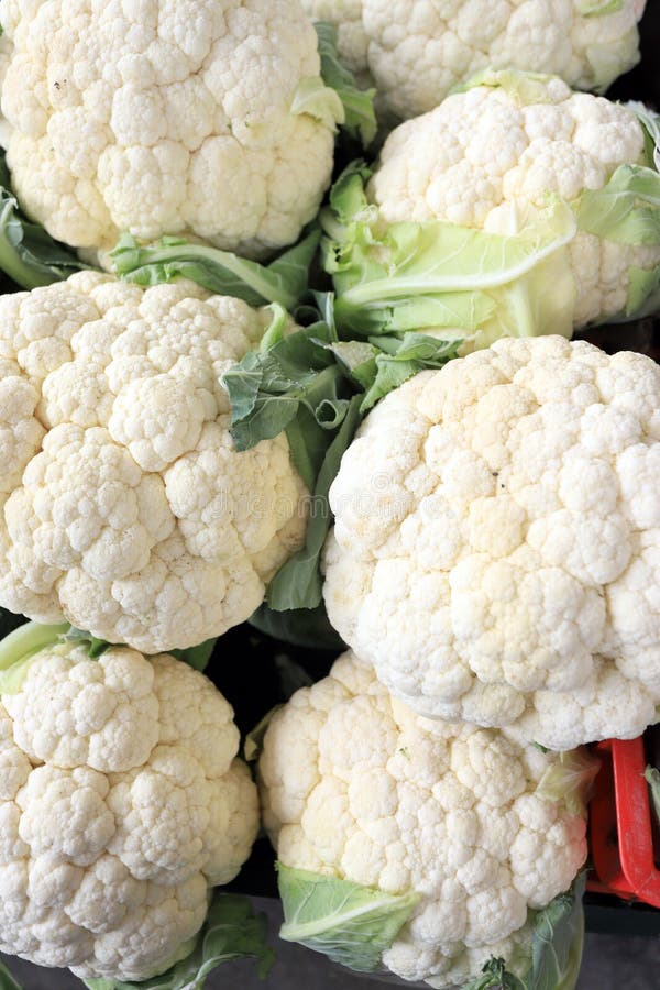 Full Frame Cauliflower Photo, on a Farmer Market Stock Photo - Image of ...