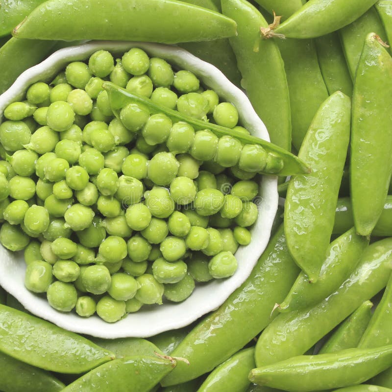 Freshly Shelled Peas and Pods. Stock Photo - Image of focus, freshly ...