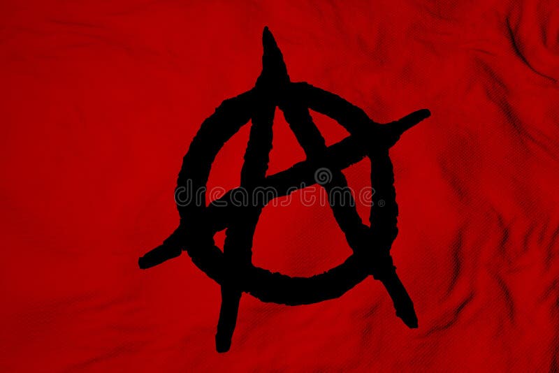 Anarchist Flag in 3D Rendering Stock Illustration - Illustration of ...