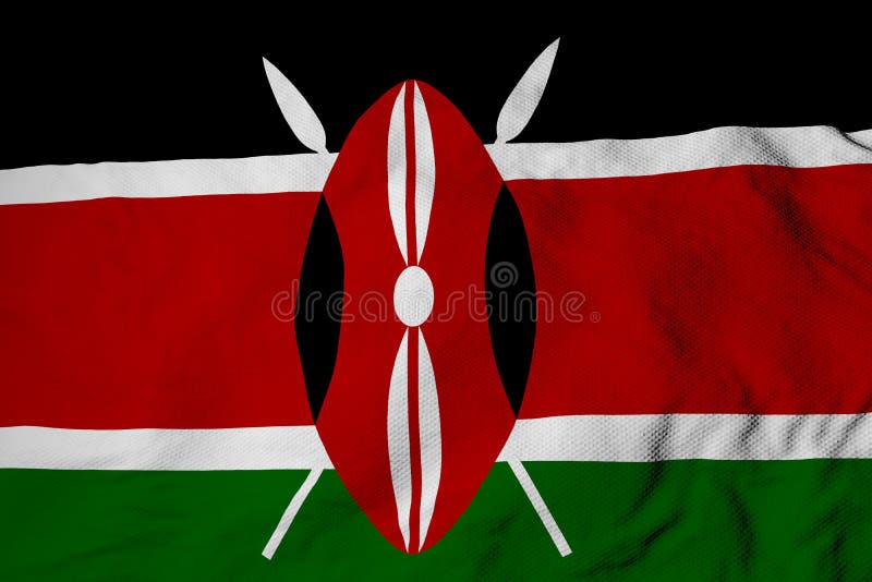 Kenyan Flag in 3D Rendering Stock Illustration - Illustration of ...