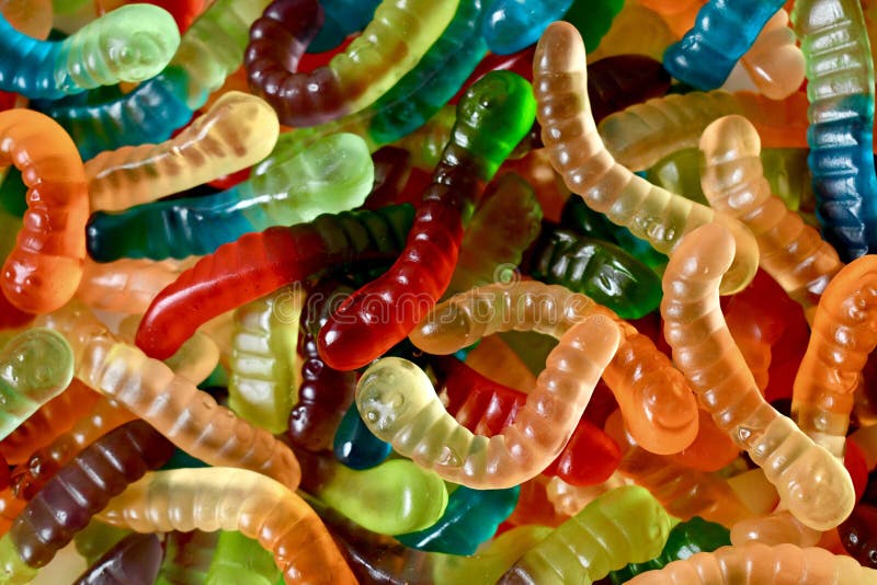 Gummy worms stock photo. Image of junk, food, jujube - 222699362
