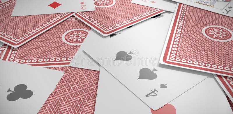 Full Frame of 3D Playing Cards Stock Illustration - Illustration of ...