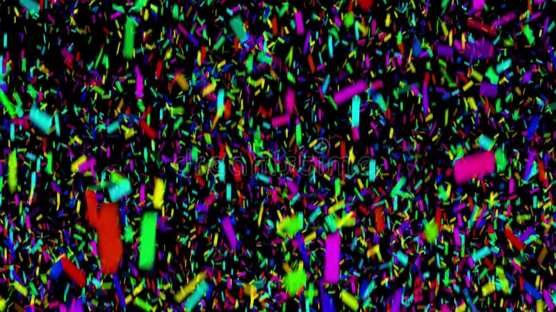 Falling Multicolor Confetti Falling Loop with Alpha Stock Video - Video ...