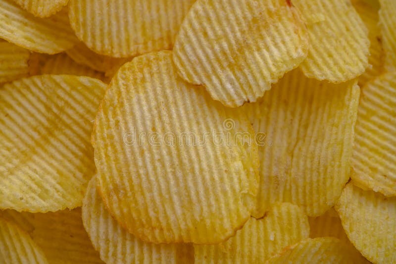 Close-up Full Frame of Potato Chips 1 Stock Image - Image of product ...