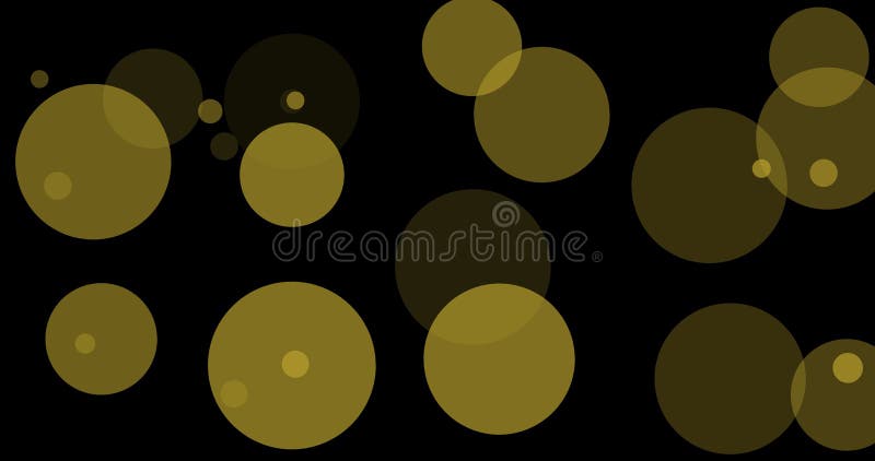 Full Frame of Golden Spotted Lens Flare Pattern on Black Background ...