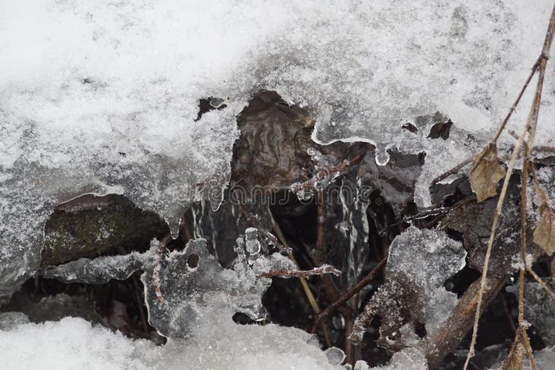 Full Frame of Melting Ice during the Spring Stock Photo - Image of ...