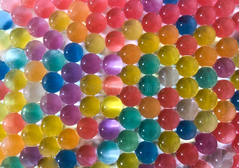 Full Frame of Multicolored Hydrogel Spheres As Background Stock Image ...