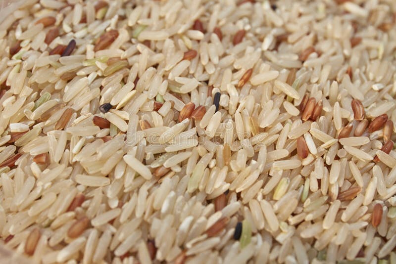 Organic Brown Rice Texture Background Stock Photo - Image of meal ...