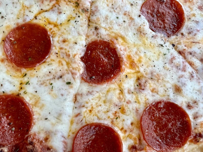 Pepperoni pizza stock photo. Image of full, fast, lunch - 284085076