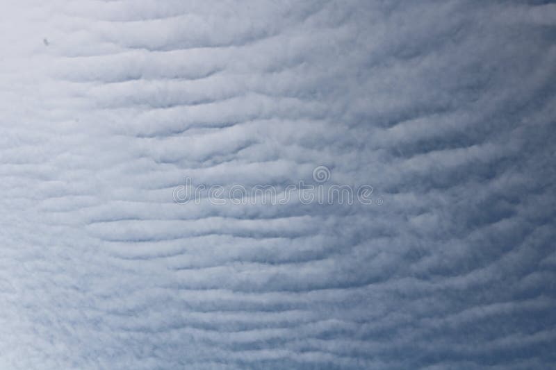 Full Frame of Pretty Blue Sky with Unusual Scudding Cloud Formation ...