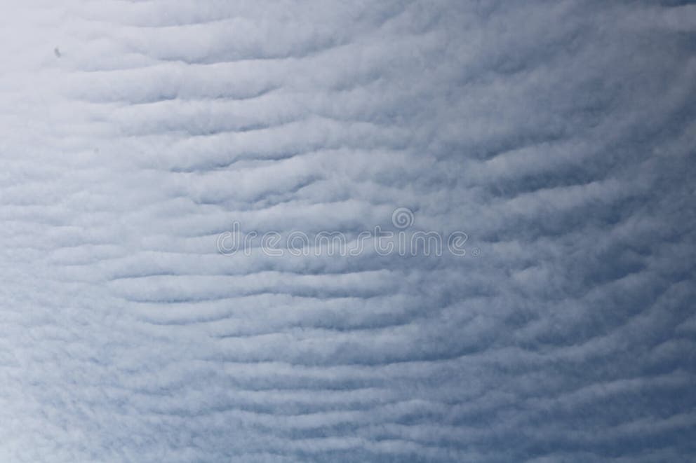 Full Frame of Pretty Blue Sky with Unusual Scudding Cloud Formation ...