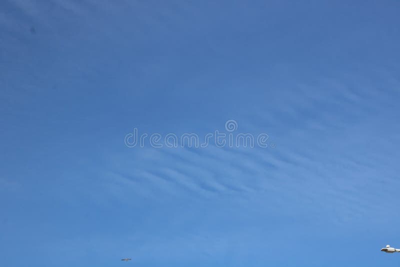 Full Frame of Pretty Blue Sky with Unusual Scudding Cloud Formation ...