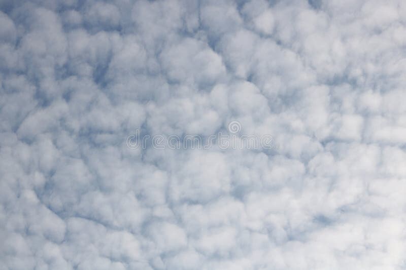 Full Frame of Pretty Blue Sky with Unusual Scudding Cloud Formation ...