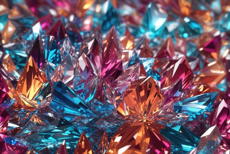 Seamless Abstract Colorful Crystal Pattern Background Stock ...