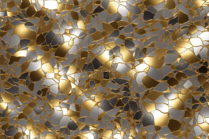 Seamless Abstract Gold and Silver Pattern Background Stock Illustration ...