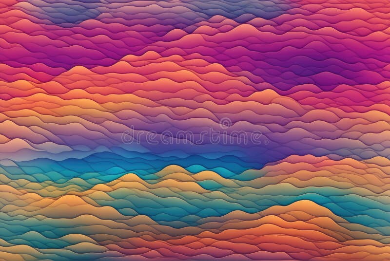 Seamless Abstract Gradient Lines Pattern Background Stock Illustration
