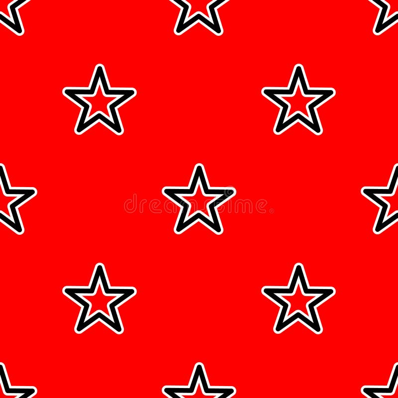 Star Pattern on Red Background Stock Vector - Illustration of line ...