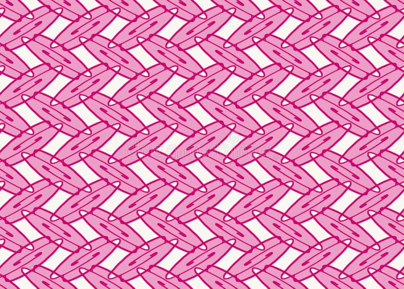 Seamless Illustrated Abstract Background of Pink Oval Pattern on White ...