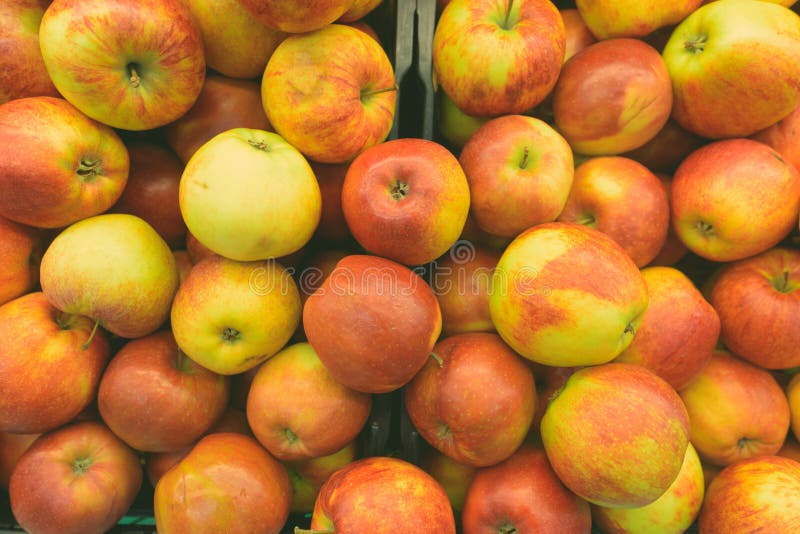 Full Frame Shot of Red Apples in Top View Stock Image - Image of nature ...