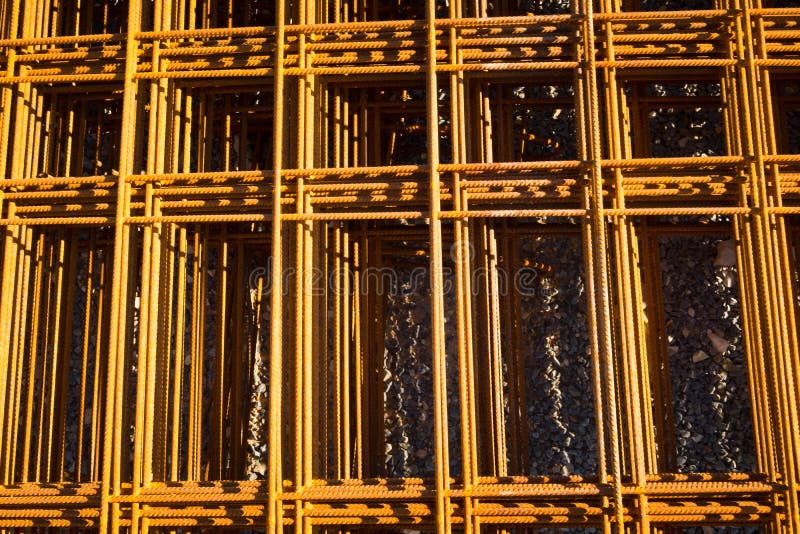 Construction Rods of Steel. Used To Strengthen Concrete Structures ...