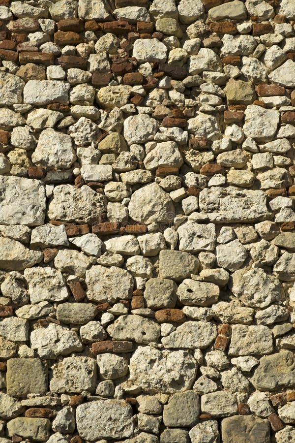 Old Rubble Stone and Brick Wall Construction Full Frame Texture ...