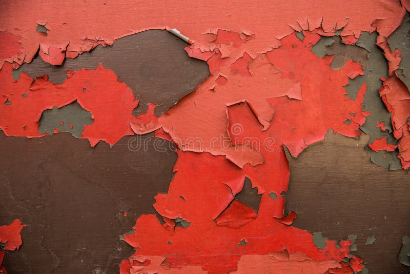 Full Frame Texture Background of Red Peeling Paint Stock Photo - Image ...