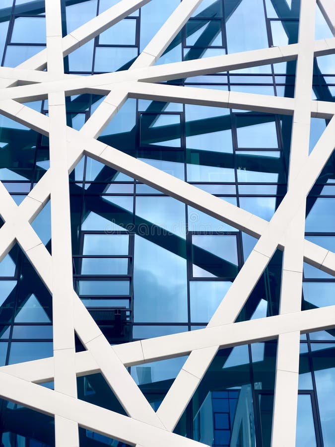 Full Frame View of a Building with Windows. Stock Image - Image of iron ...